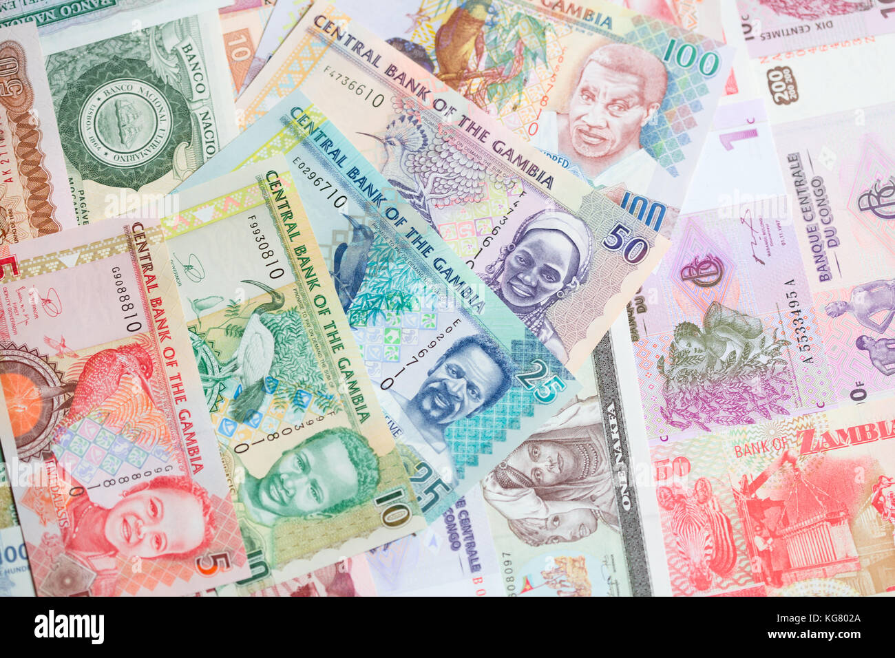 Variety of the African banknotes Stock Photo - Alamy