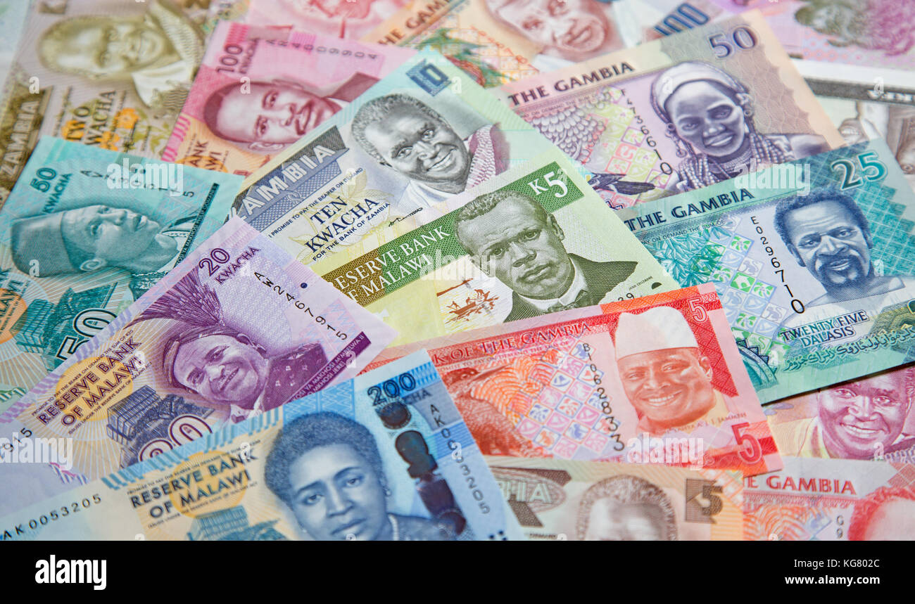 Variety of the African banknotes Stock Photo - Alamy