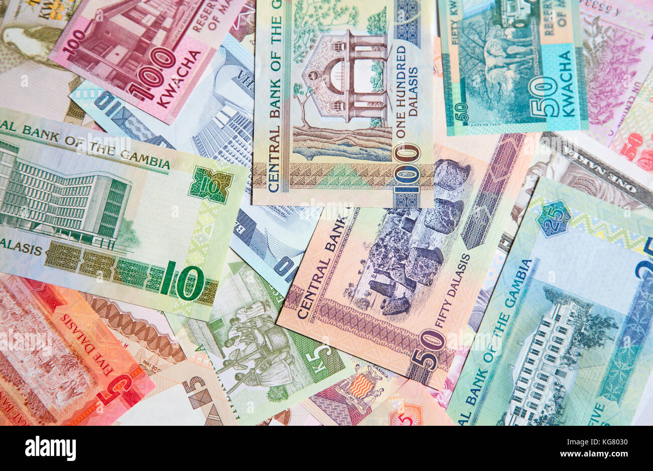 Variety of the African banknotes Stock Photo - Alamy