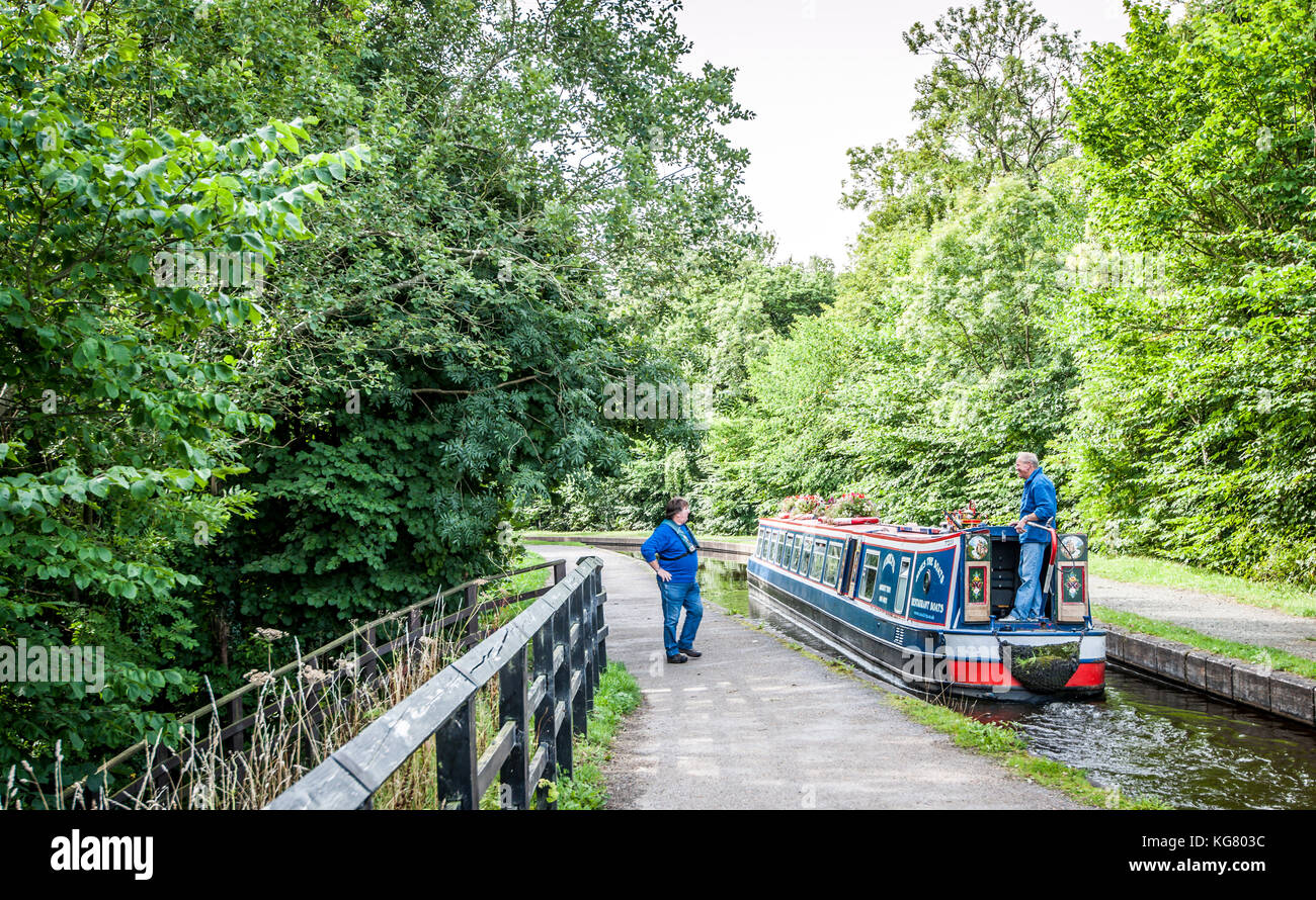 Man and woman on barge man and woman on barge hi-res stock photography ...