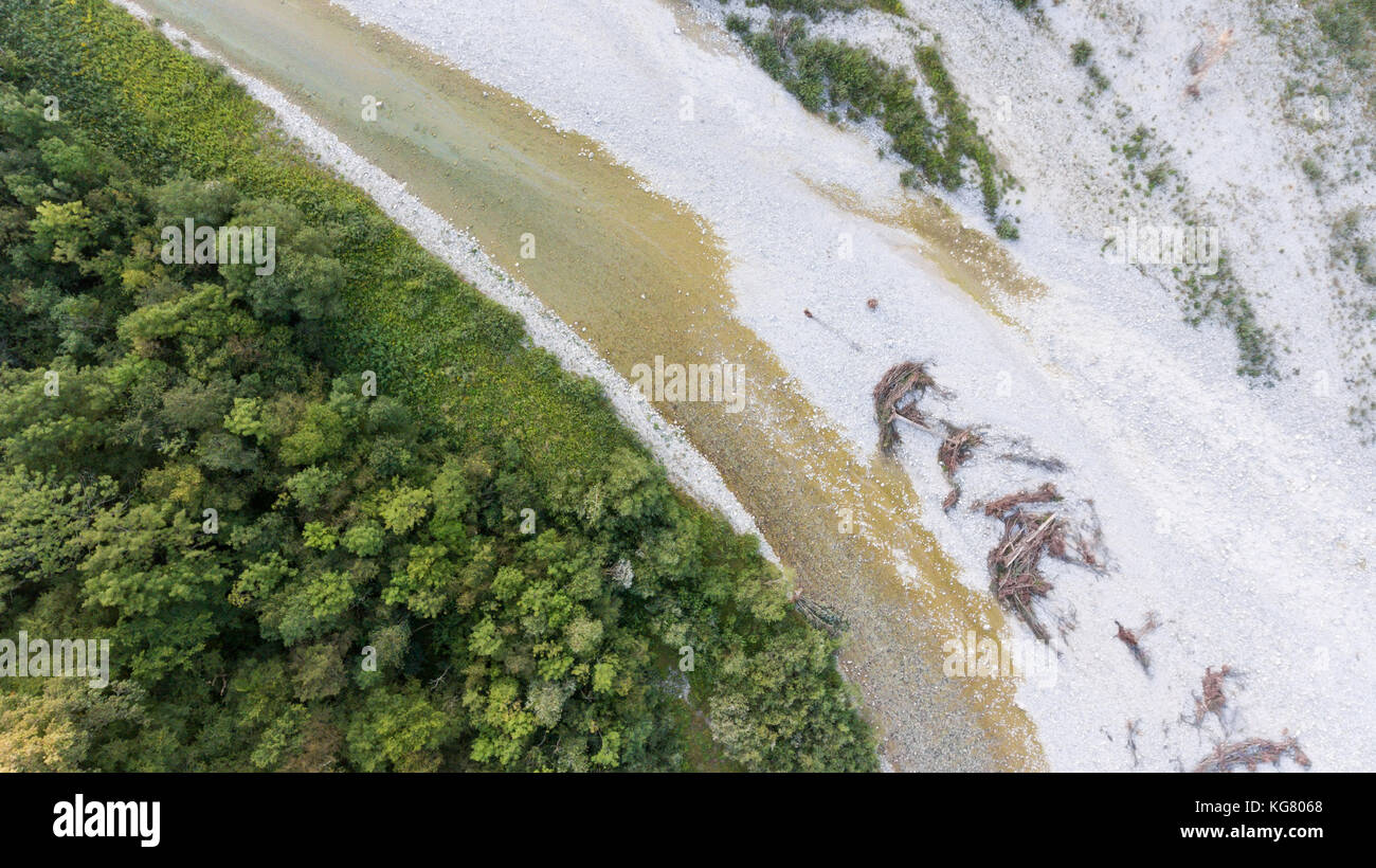 Top view of a wide river bed Stock Photo - Alamy