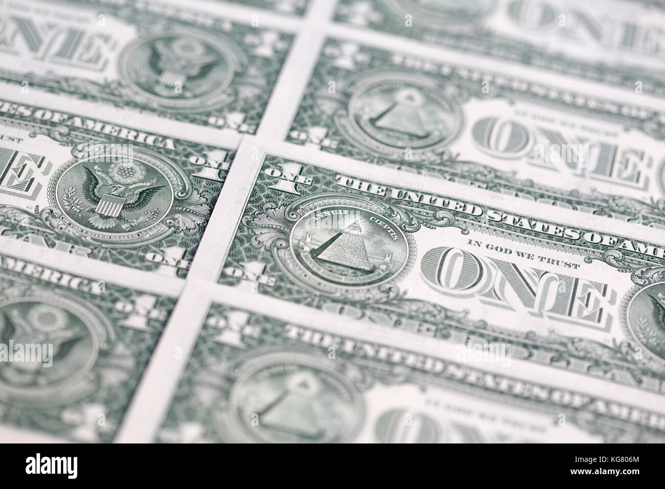 US 1 dollar banknote collection Stock Photo - Alamy
