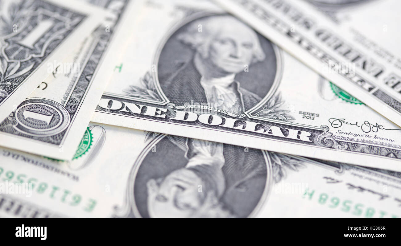 US 1 dollar banknote collection Stock Photo - Alamy