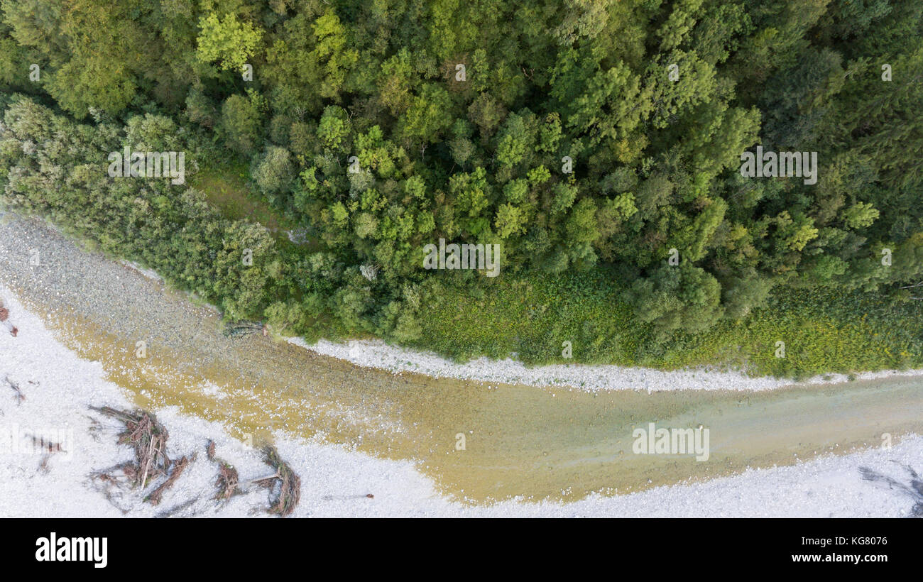 Top view of a wide river bed Stock Photo - Alamy
