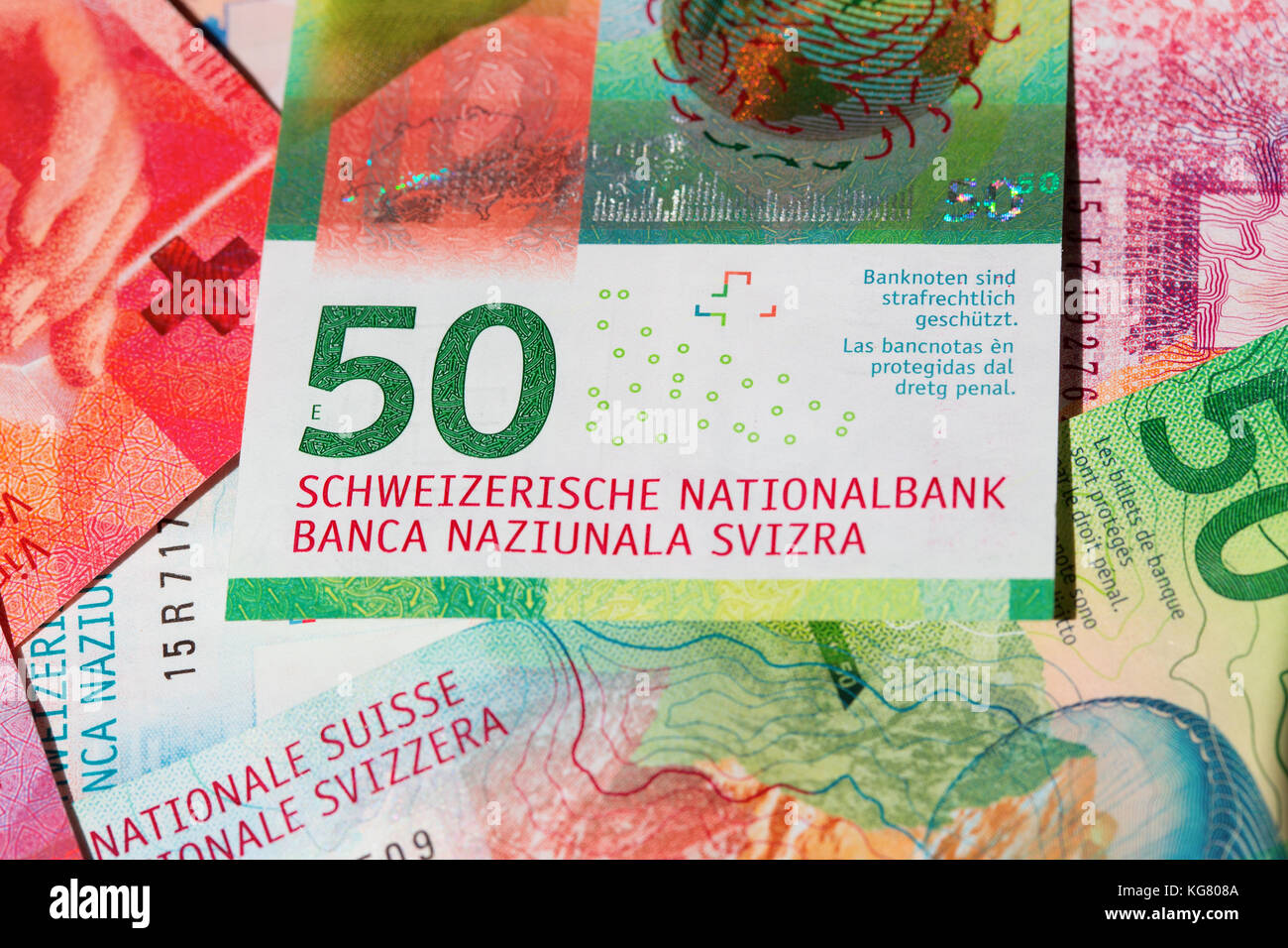 Collection of the new swiss banknotes (issued in 2017 Stock Photo - Alamy