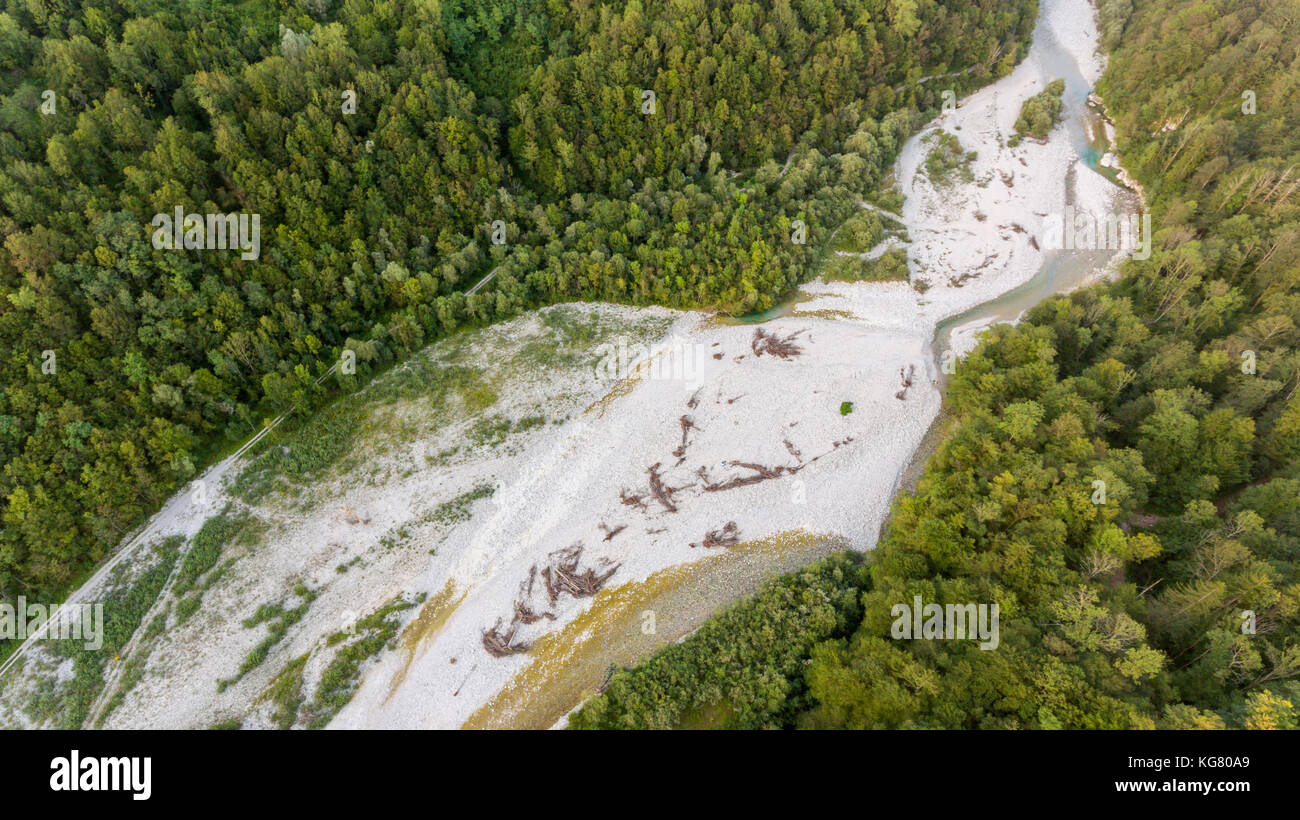 Top view of a wide river bed Stock Photo - Alamy