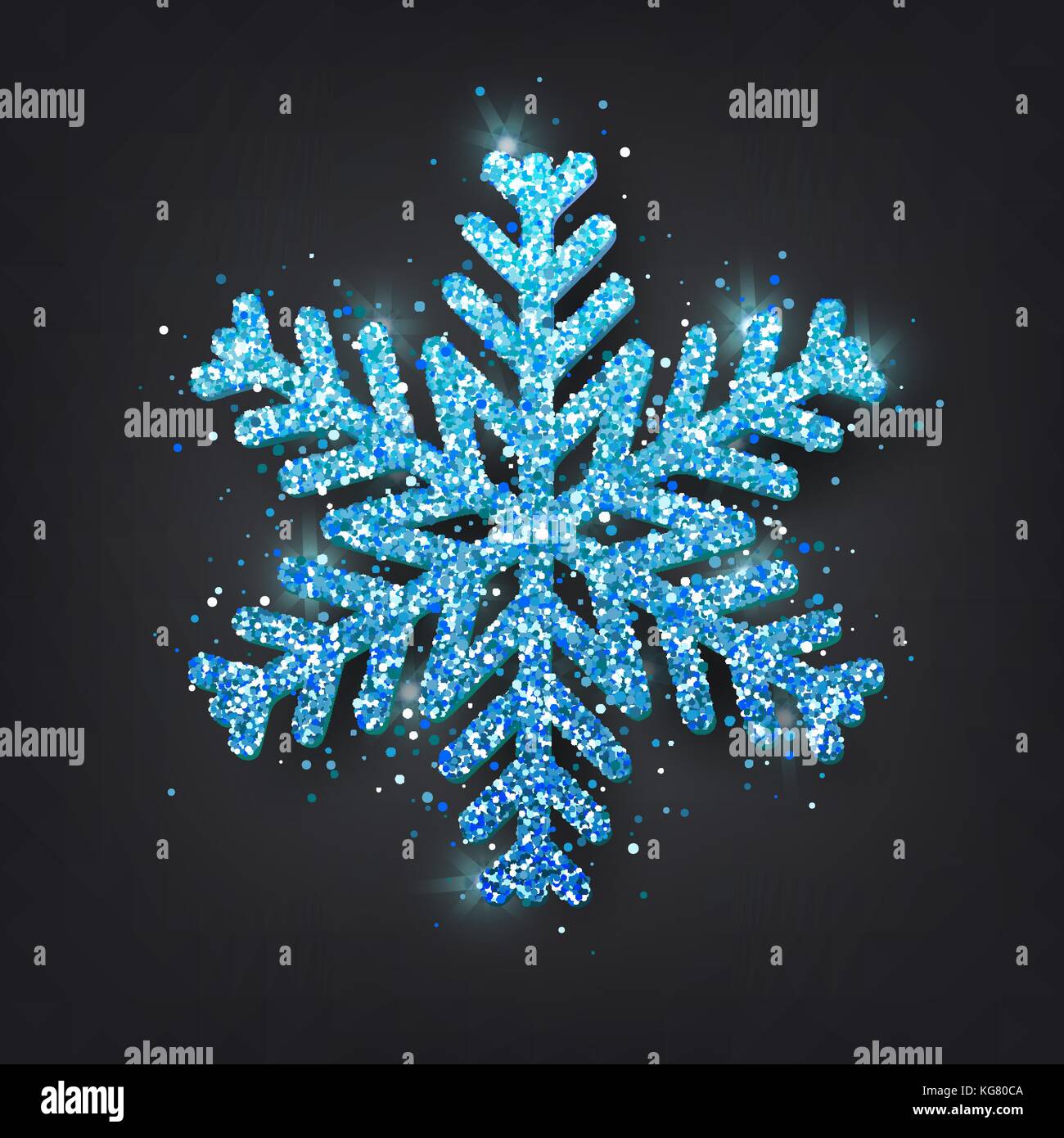 Glitter covered blue snowflake with on transparent background. G Stock ...
