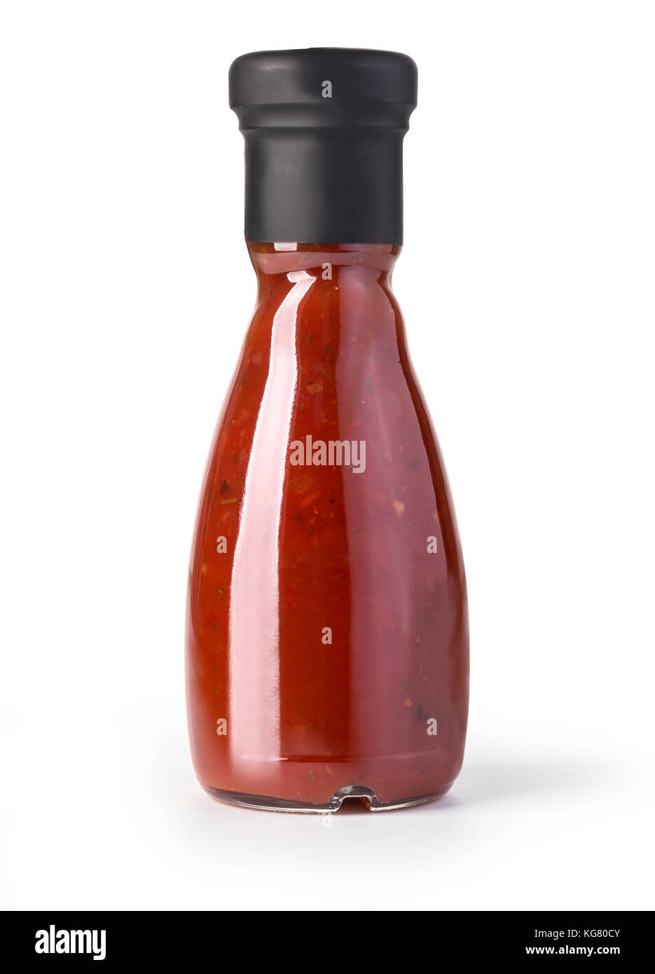 barbecue sauces in glass bottles with clipping path Stock Photo - Alamy