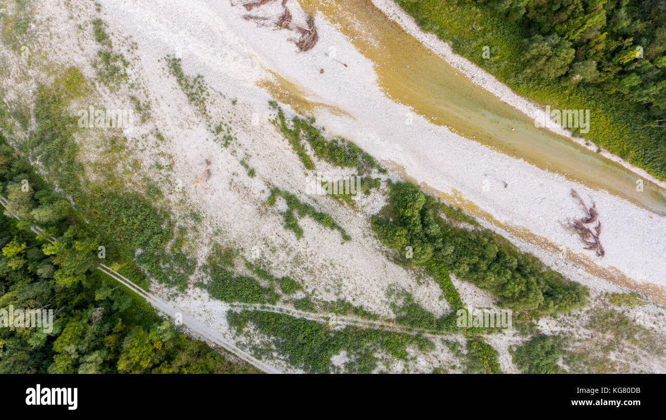 Top view of a wide river bed Stock Photo - Alamy