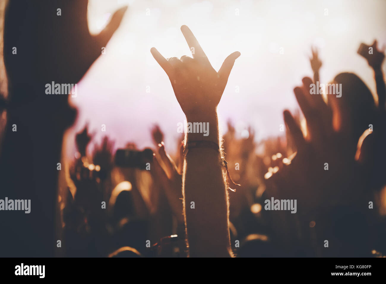 Rock band concert crowd hi-res stock photography and images - Alamy