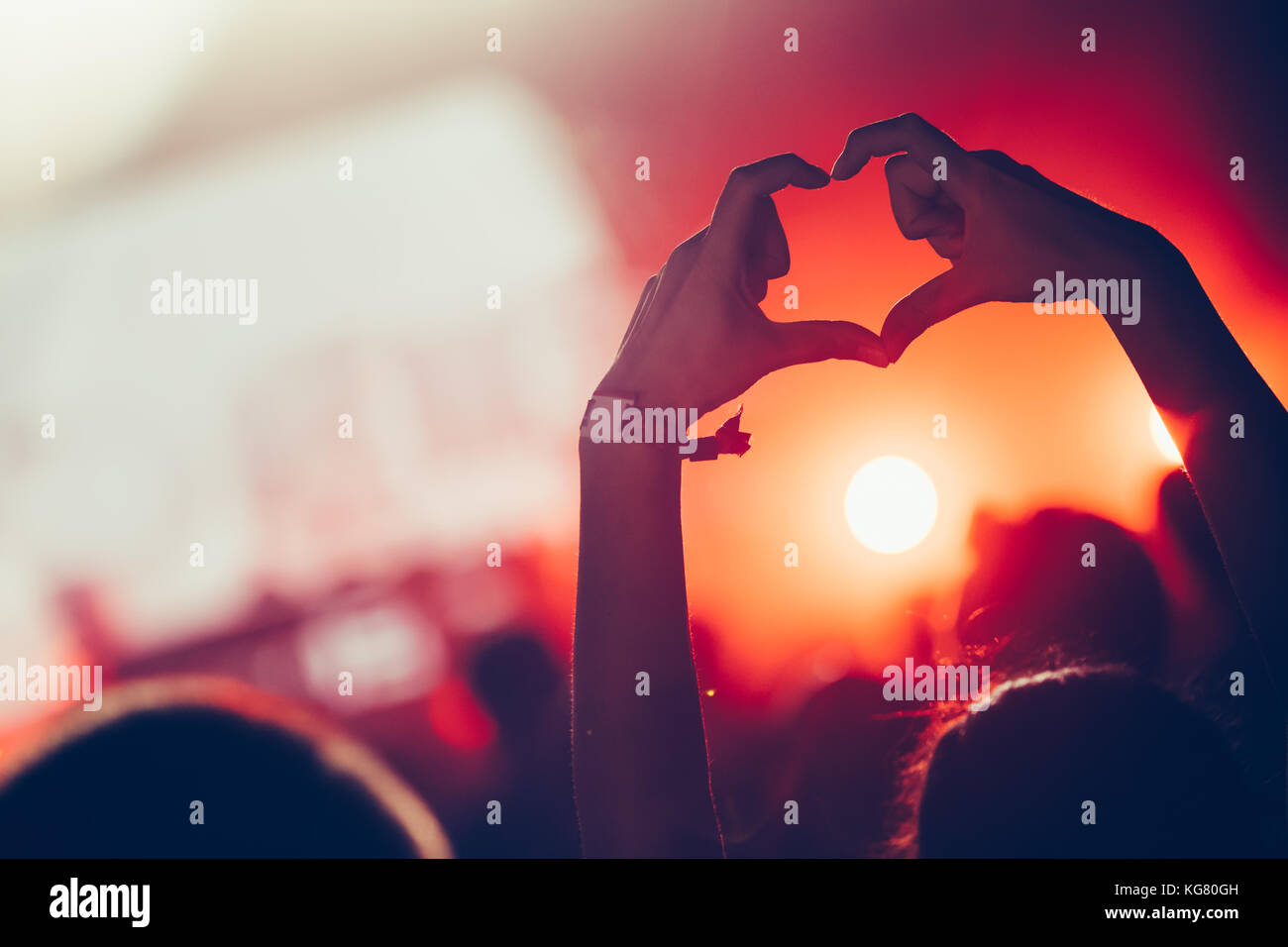 Crowd hands heart hi-res stock photography and images - Alamy