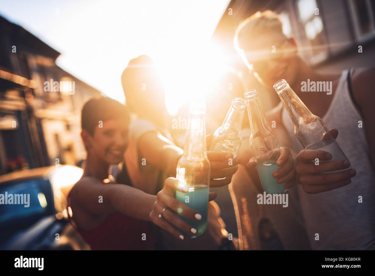 Group of young happy friends having fun time Stock Photo - Alamy