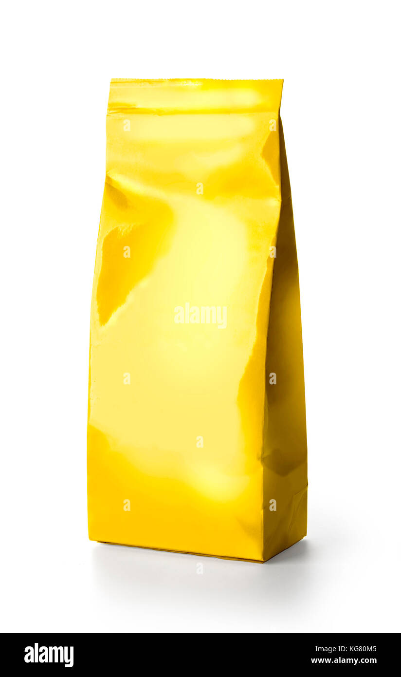 Snack package. Packing for the isolation of the product on a white ...