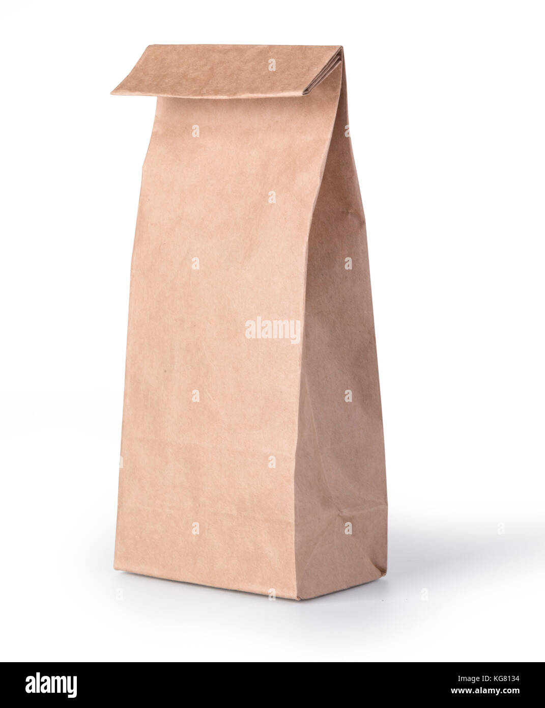 brown paper bag isolated on white background with clipping path Stock ...