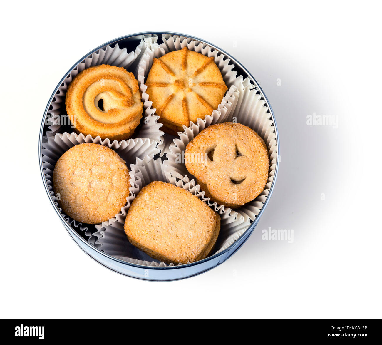 Cookies in box isolated on white background with clipping path Stock ...
