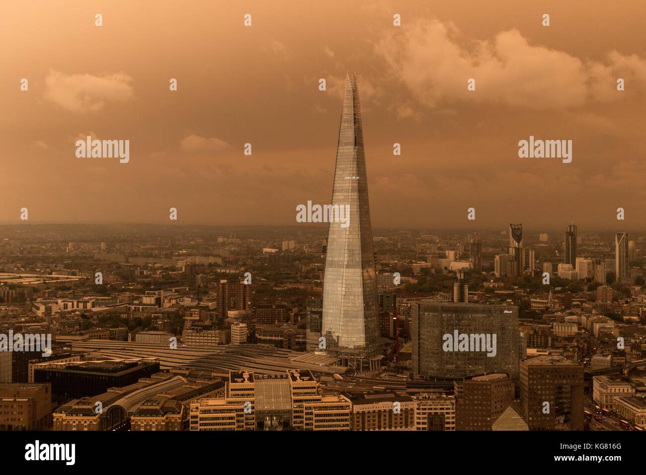 When the sky turned red, London October 2017 Stock Photo - Alamy