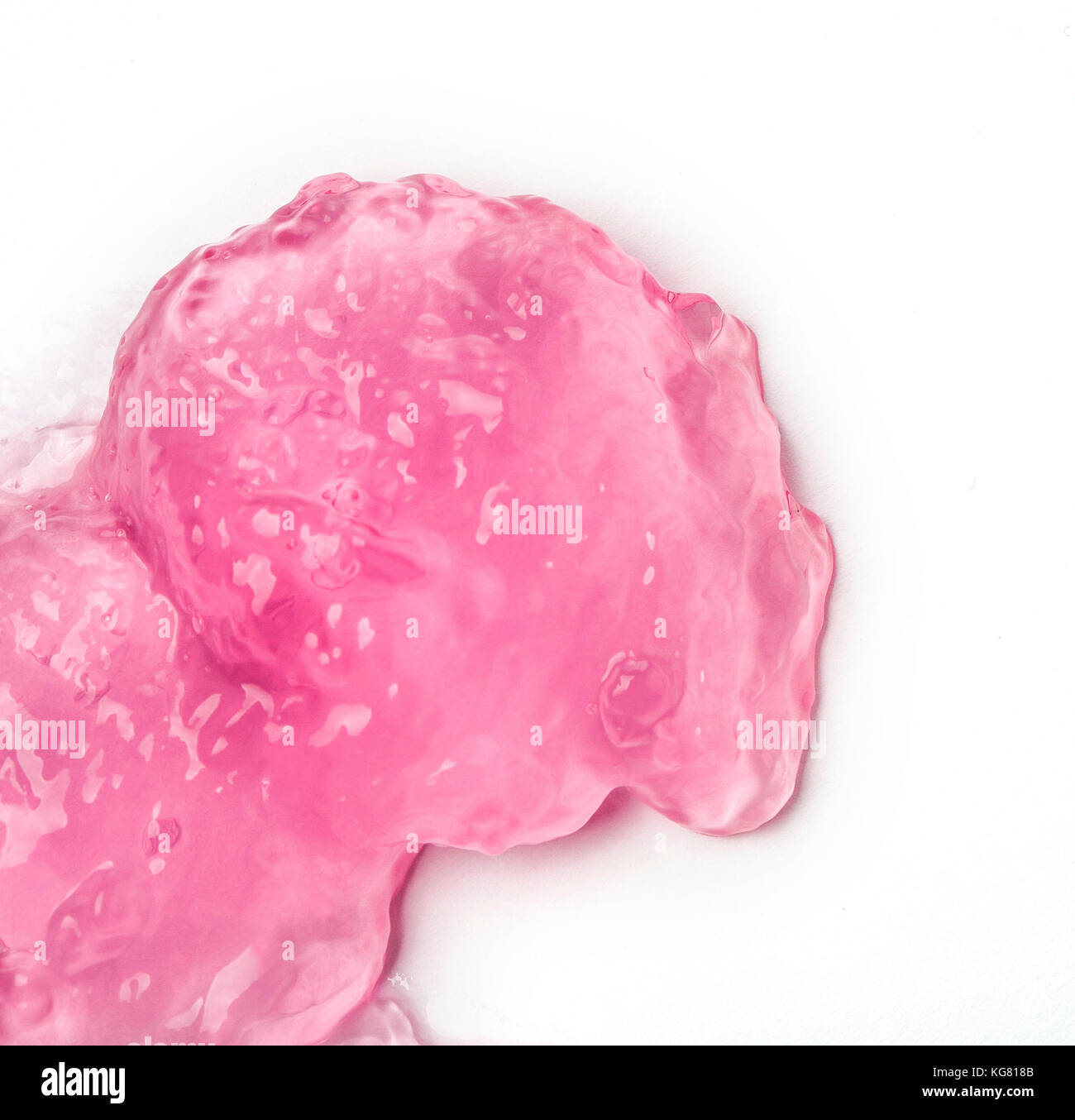 Pink gel. isolated on white background Stock Photo - Alamy