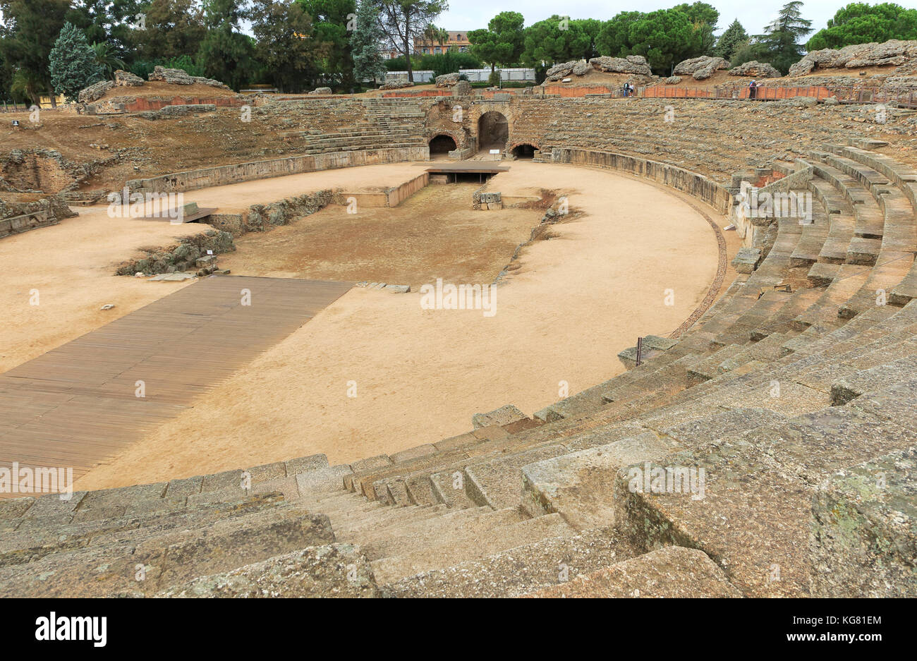 Gladiatorial arena of Circa Romano hippodrome, Merida, Extremadura ...