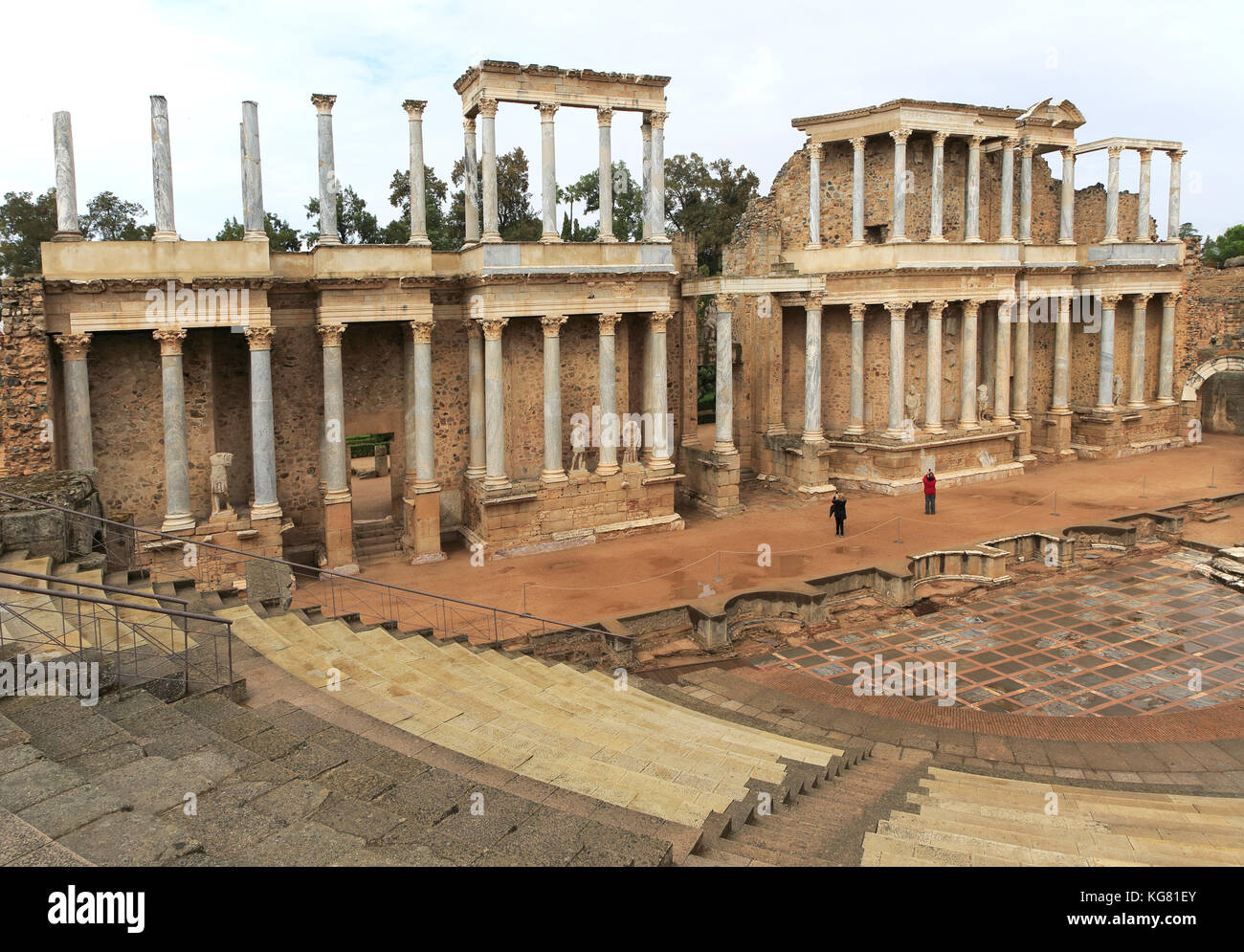Teatro Romano, Roman Amphitheatre, Merida, Extremadura, Spain Stock ...