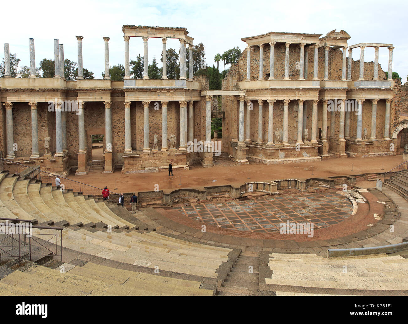 Teatro Romano, Roman Amphitheatre, Merida, Extremadura, Spain Stock ...