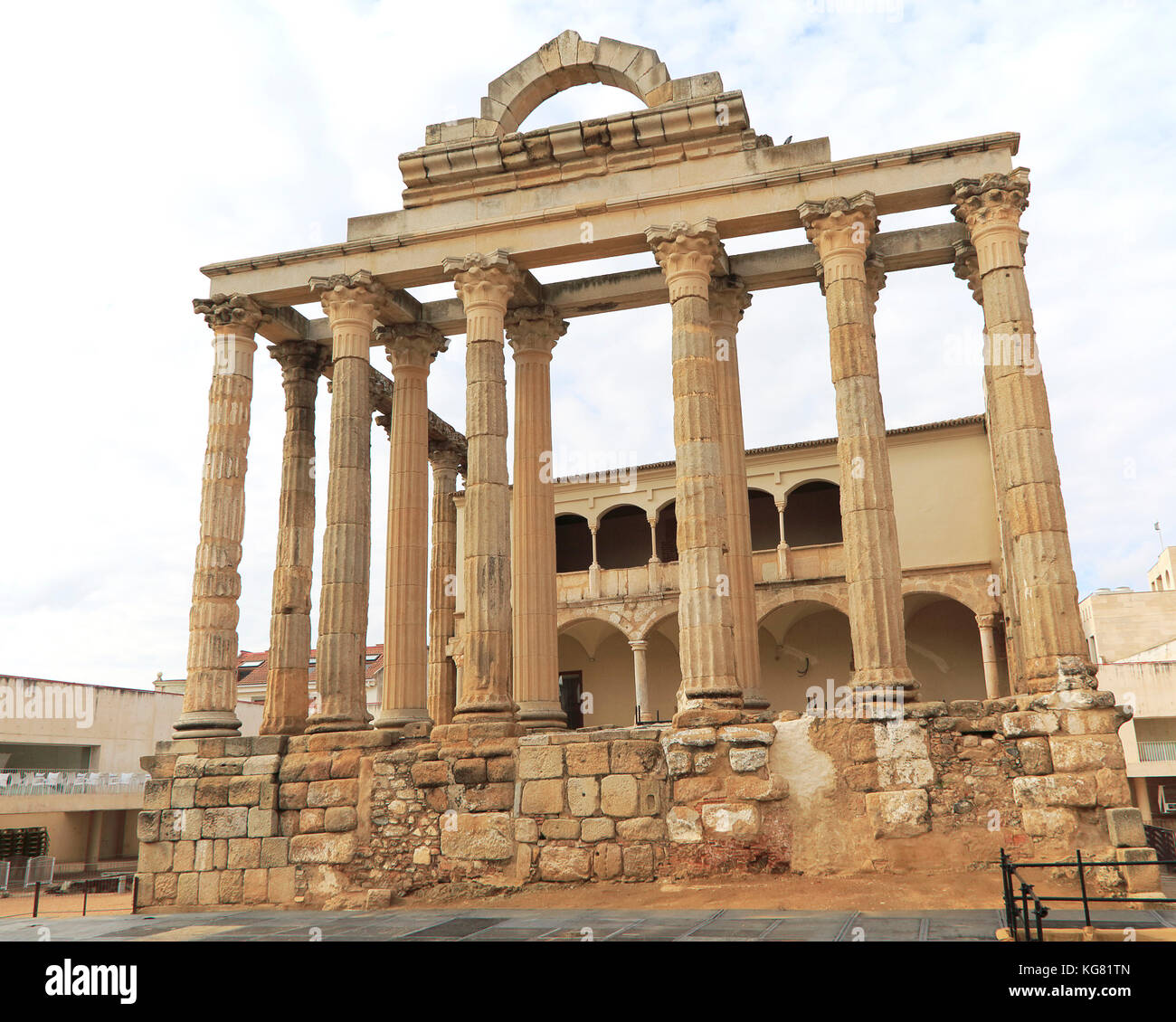 Roman Templo de Diana, Temple of Diana, Merida, Extremadura, Spain ...