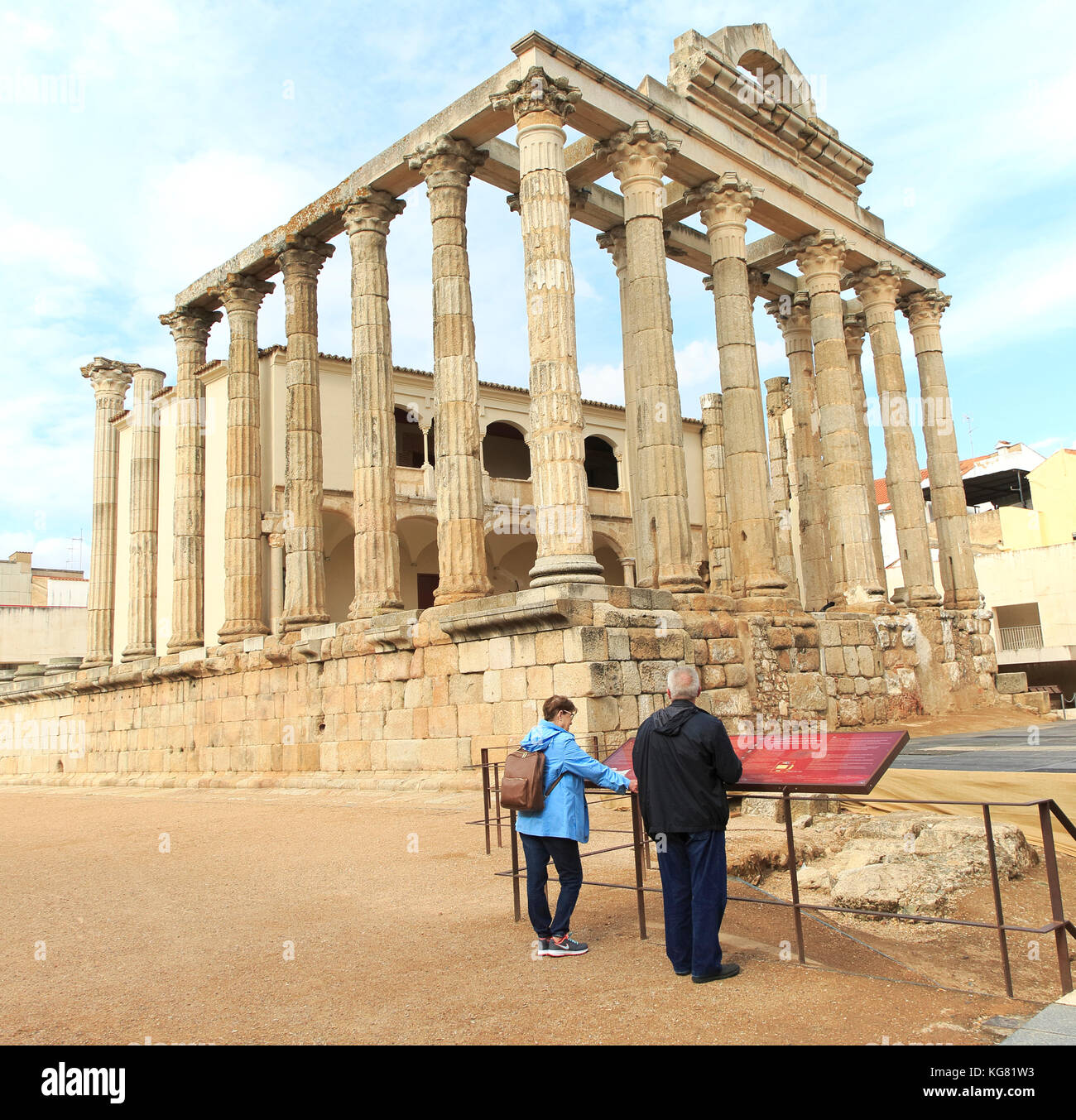 Roman Templo de Diana, Temple of Diana, Merida, Extremadura, Spain ...