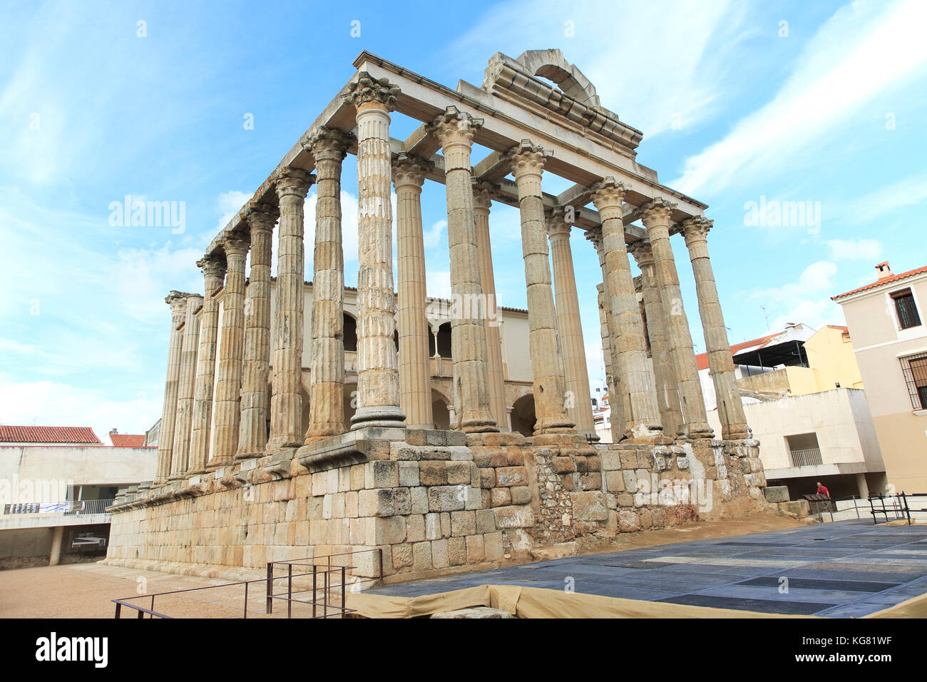 Roman Templo de Diana, Temple of Diana, Merida, Extremadura, Spain ...