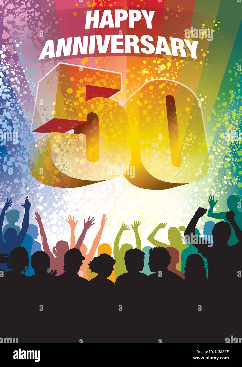 50th anniversary celebration sign Stock Vector Images - Alamy