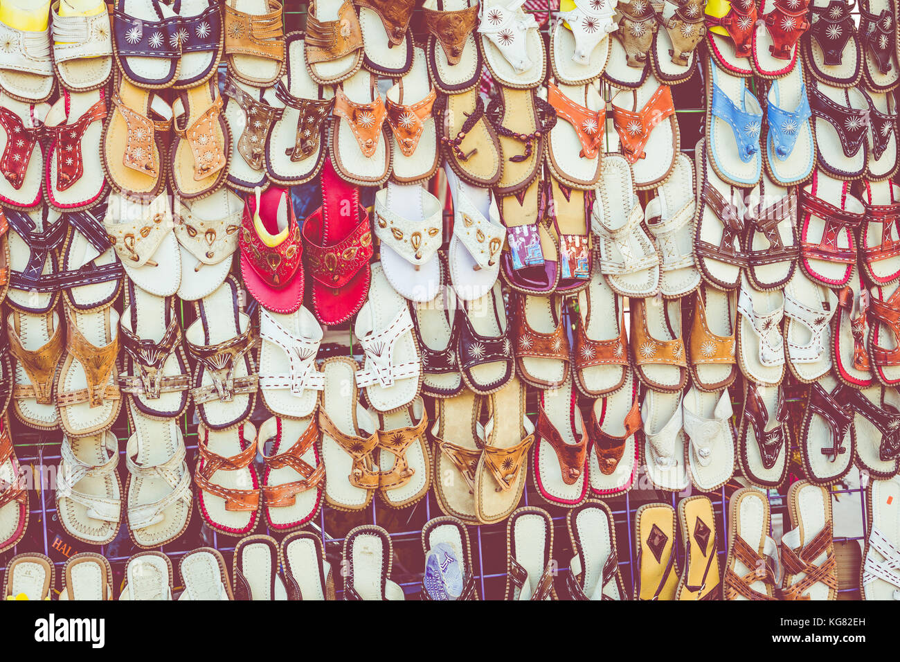 Traditional leather slippers in souk in Aswan, Egypt Stock Photo - Alamy