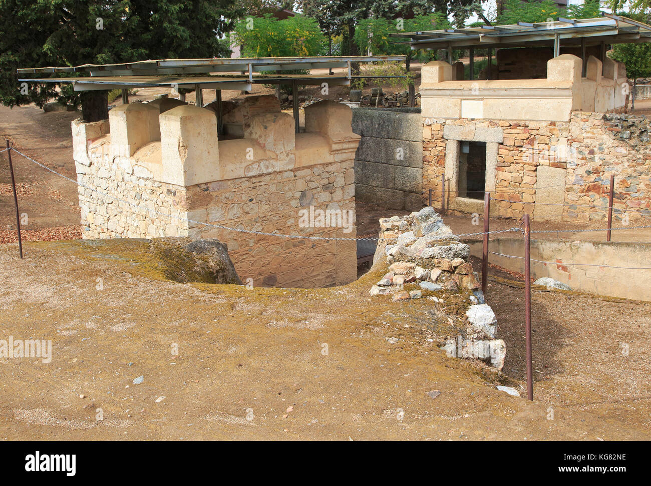 Columbarios Roman burial ground funerary mausoleums, Merida ...