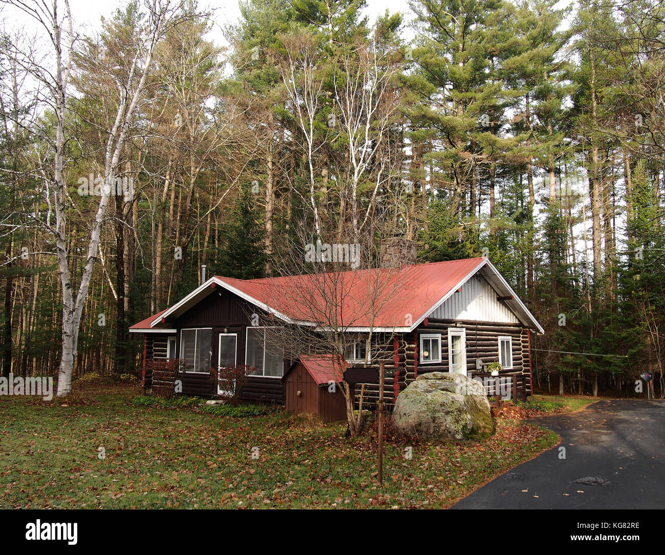 rustic and quaint style home in the Adirondacks Stock Photo - Alamy