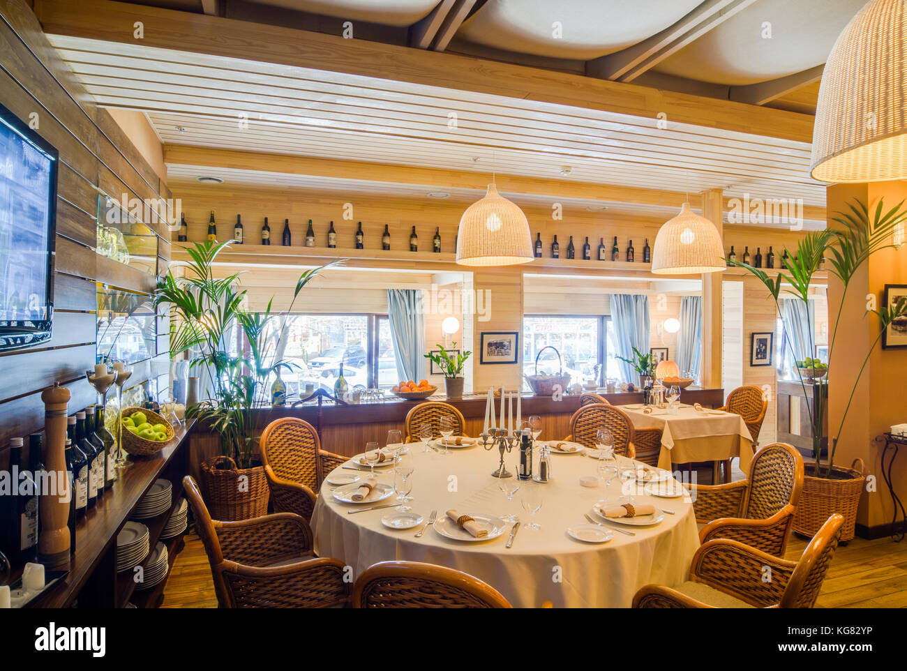 Restaurant interior shot Stock Photo - Alamy