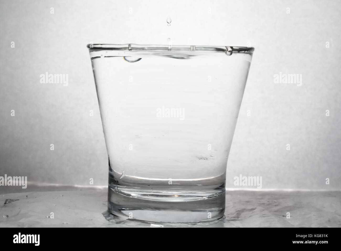 water drop in glass Stock Photo - Alamy
