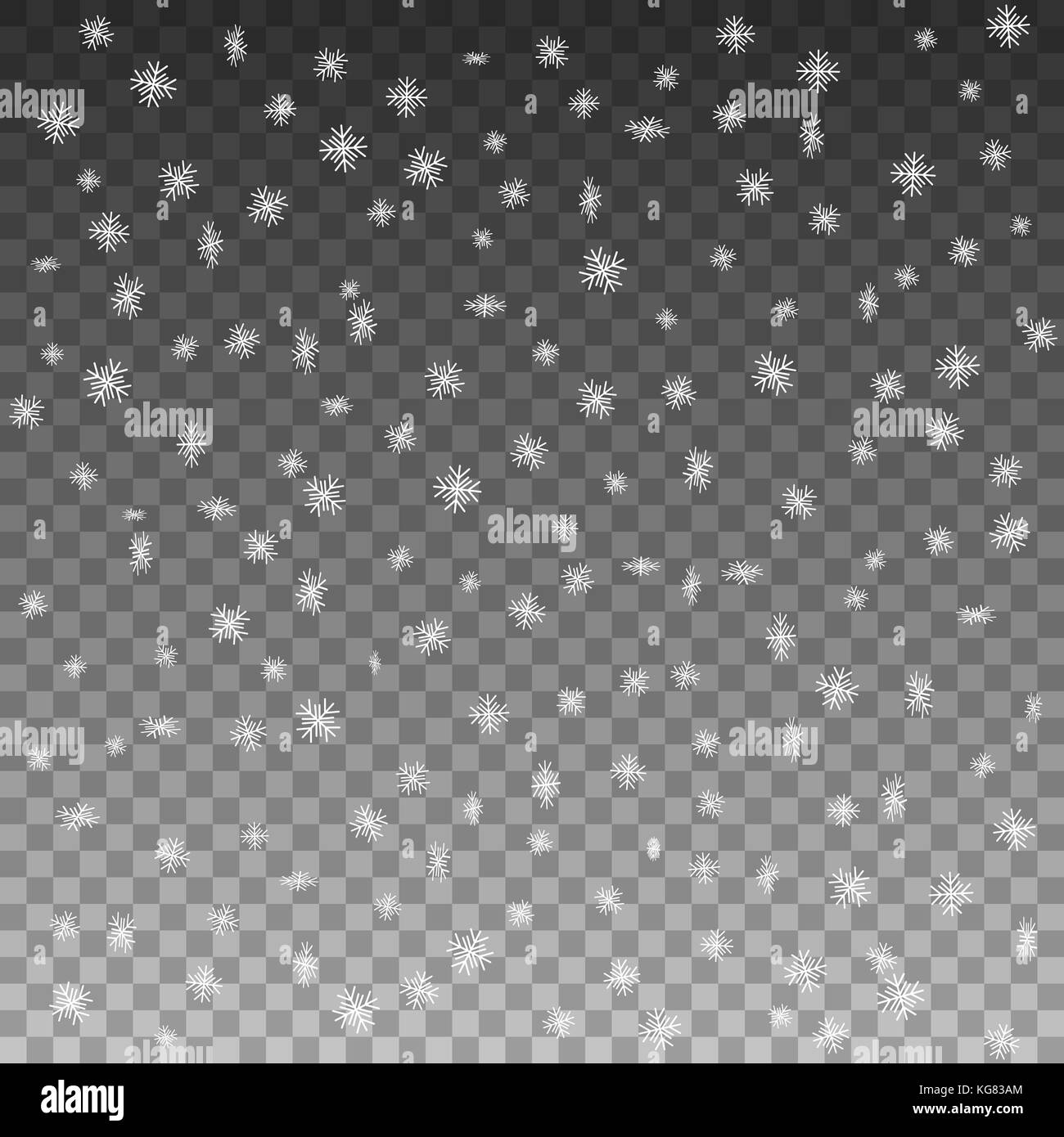 Snow falling vector Black and White Stock Photos & Images - Alamy