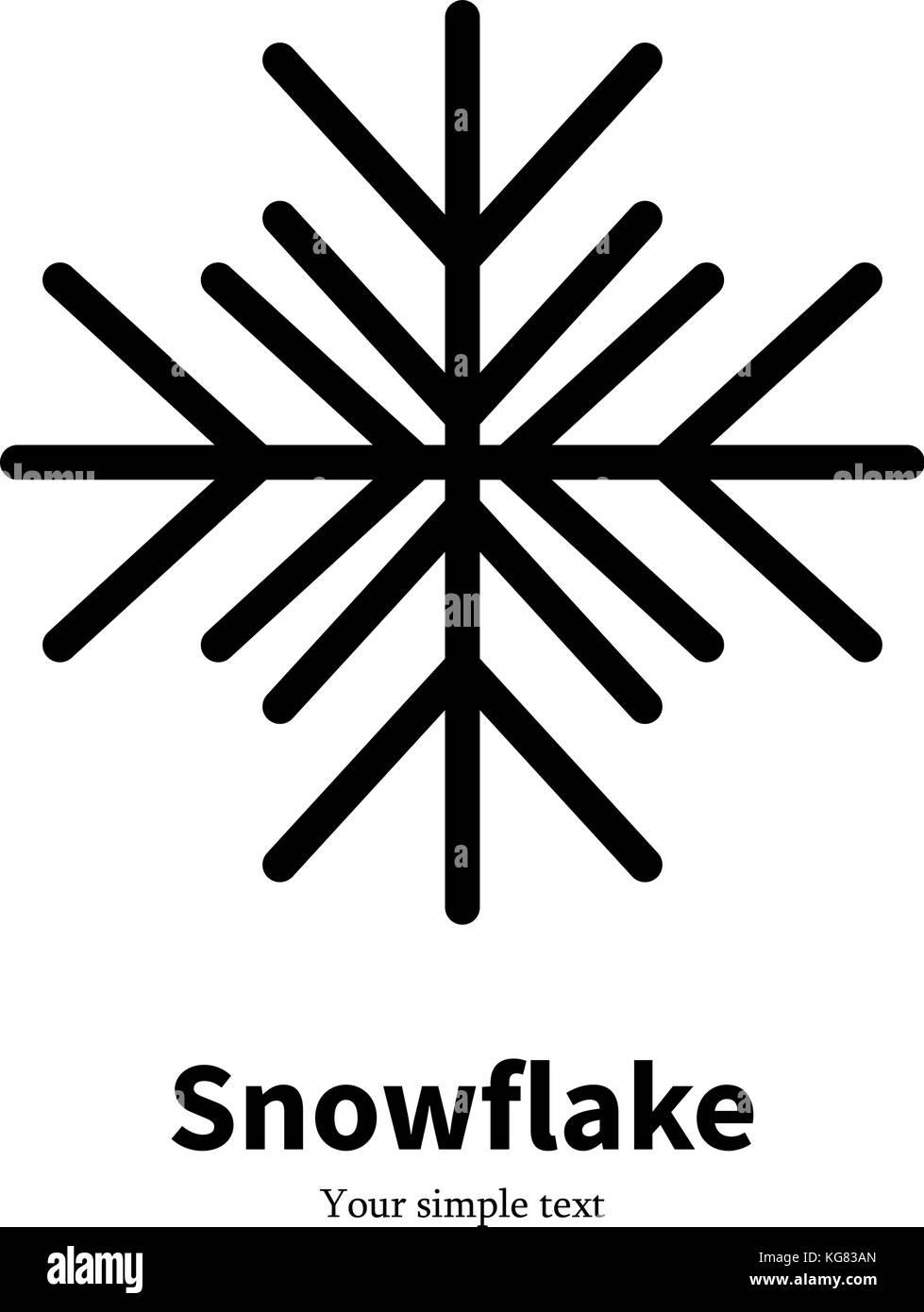 Vector icon outline snowy Black and White Stock Photos & Images - Alamy
