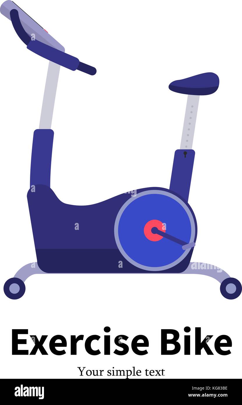 Vector cartoon stationary exercise bike Stock Vector Image & Art - Alamy