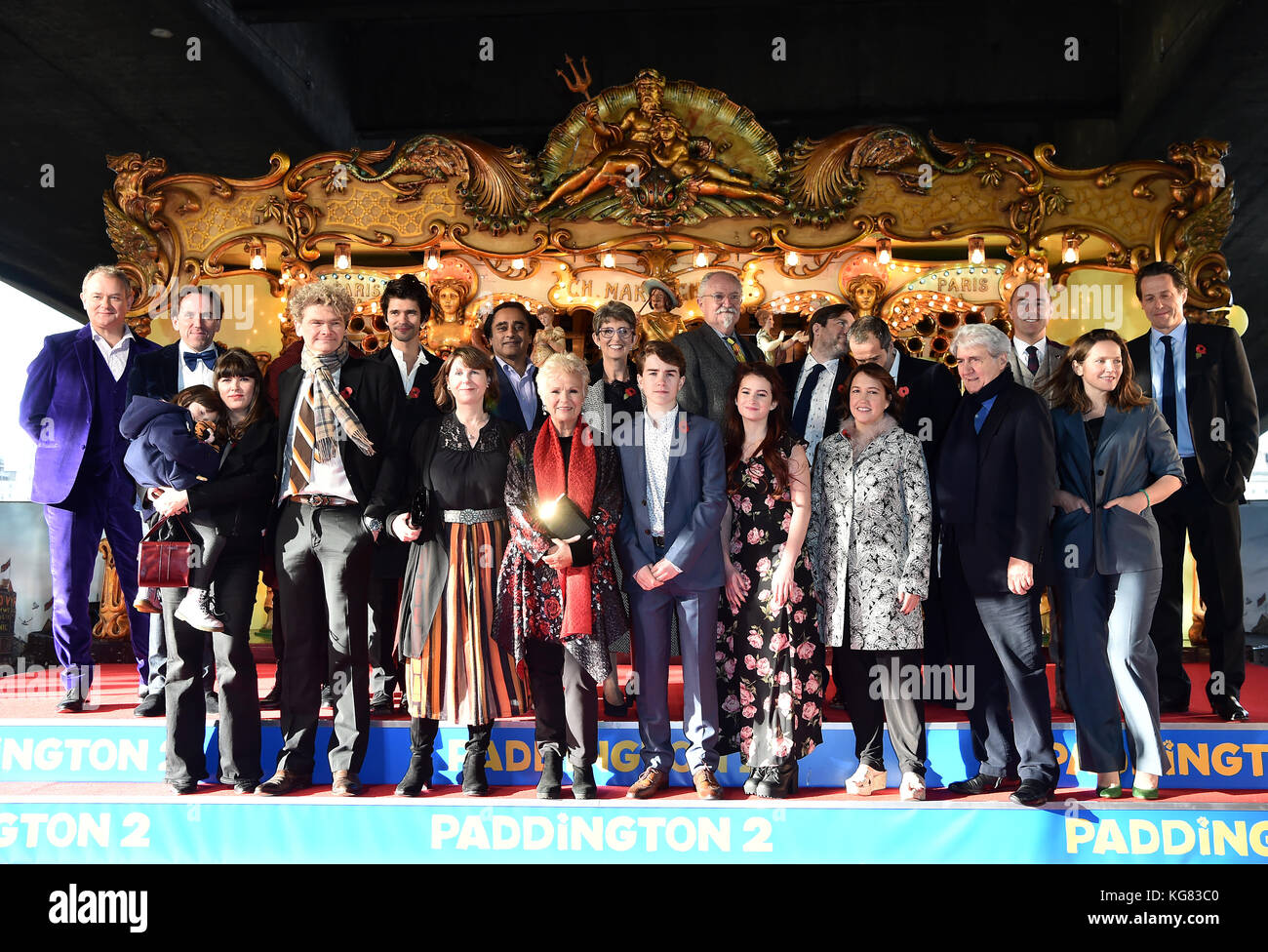 A group picture of the cast members attending the Paddington 2 Premiere ...