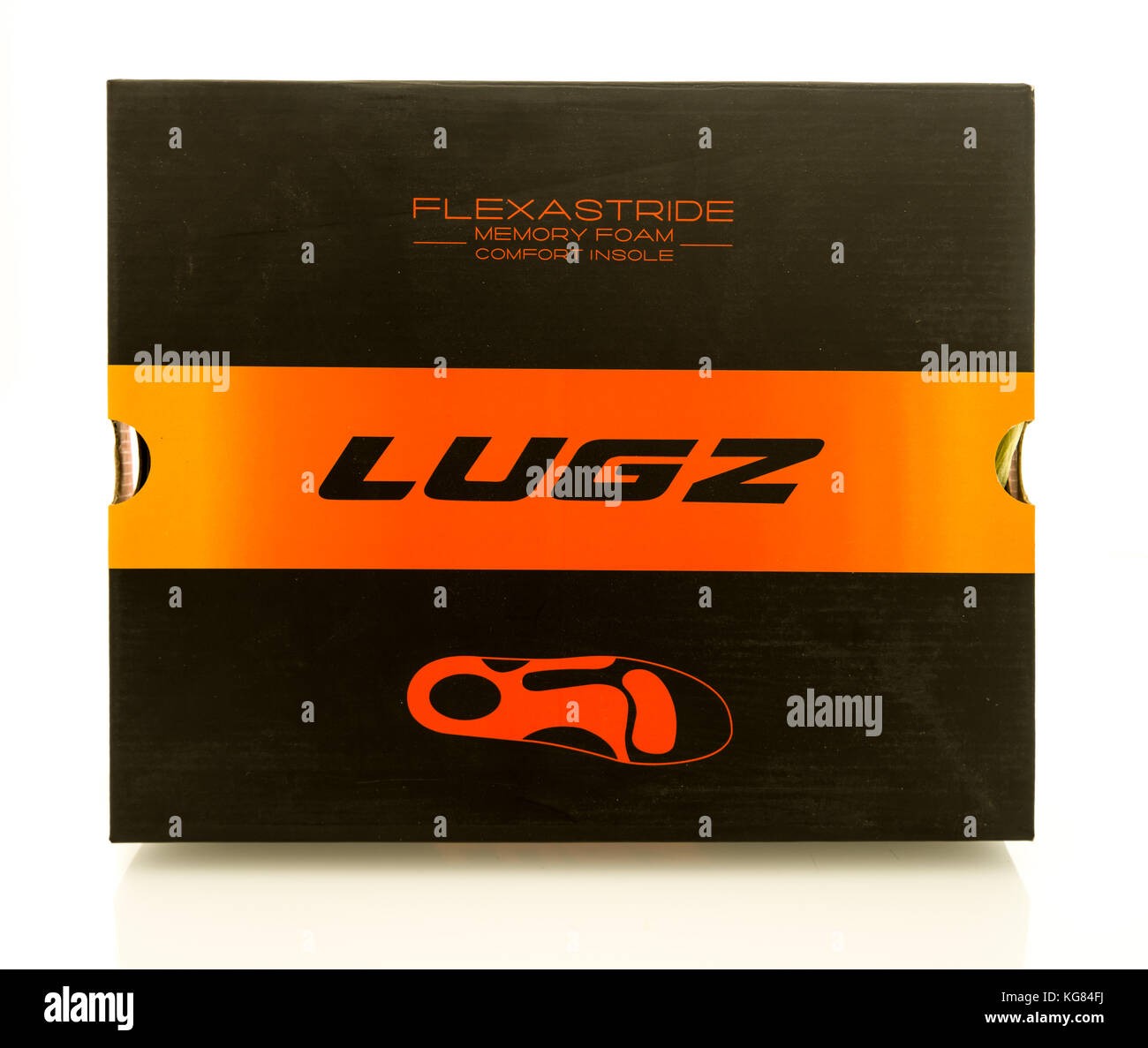 Winneconne, WI - 28 October 2017: A Lugz shoebox on an isolated ...