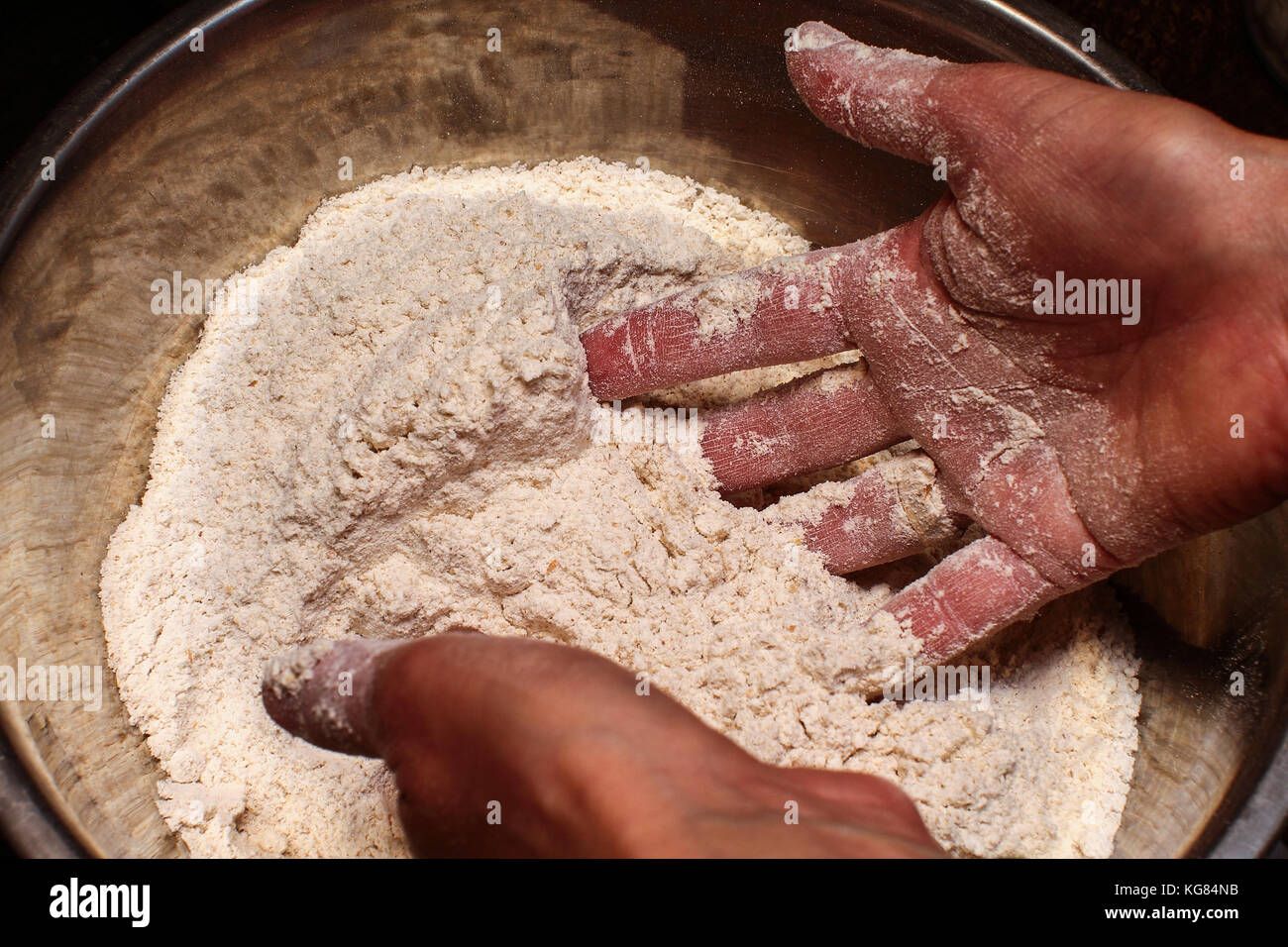 Pastry making - Dough kneading - Bread kneading Stock Photo - Alamy