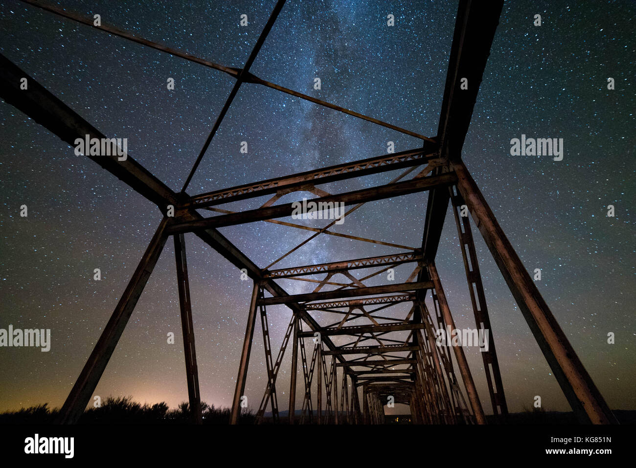 Trestle Bridge over the Rio Puerto, Socorro co., New Mexico, USA Stock ...