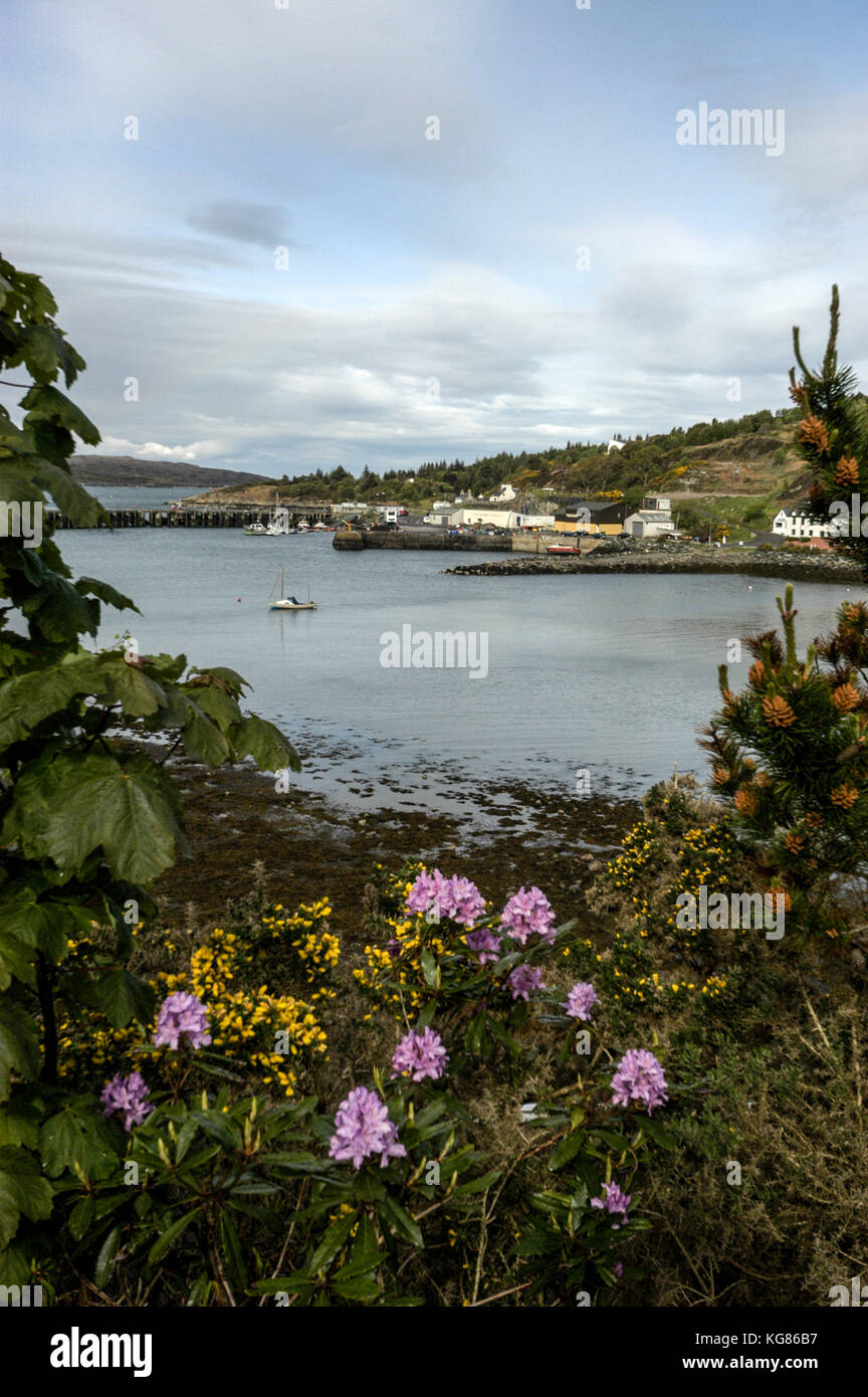The small fishing harbour in the village of Gairlock on the west coast ...