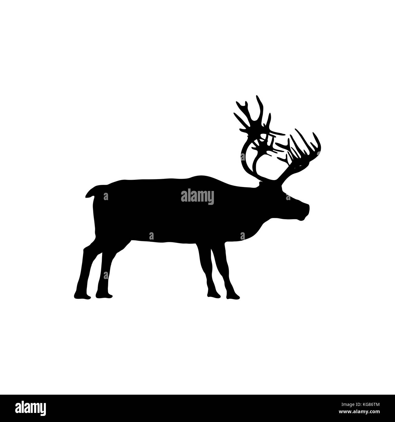 Christmas deer on background Black and White Stock Photos & Images - Alamy