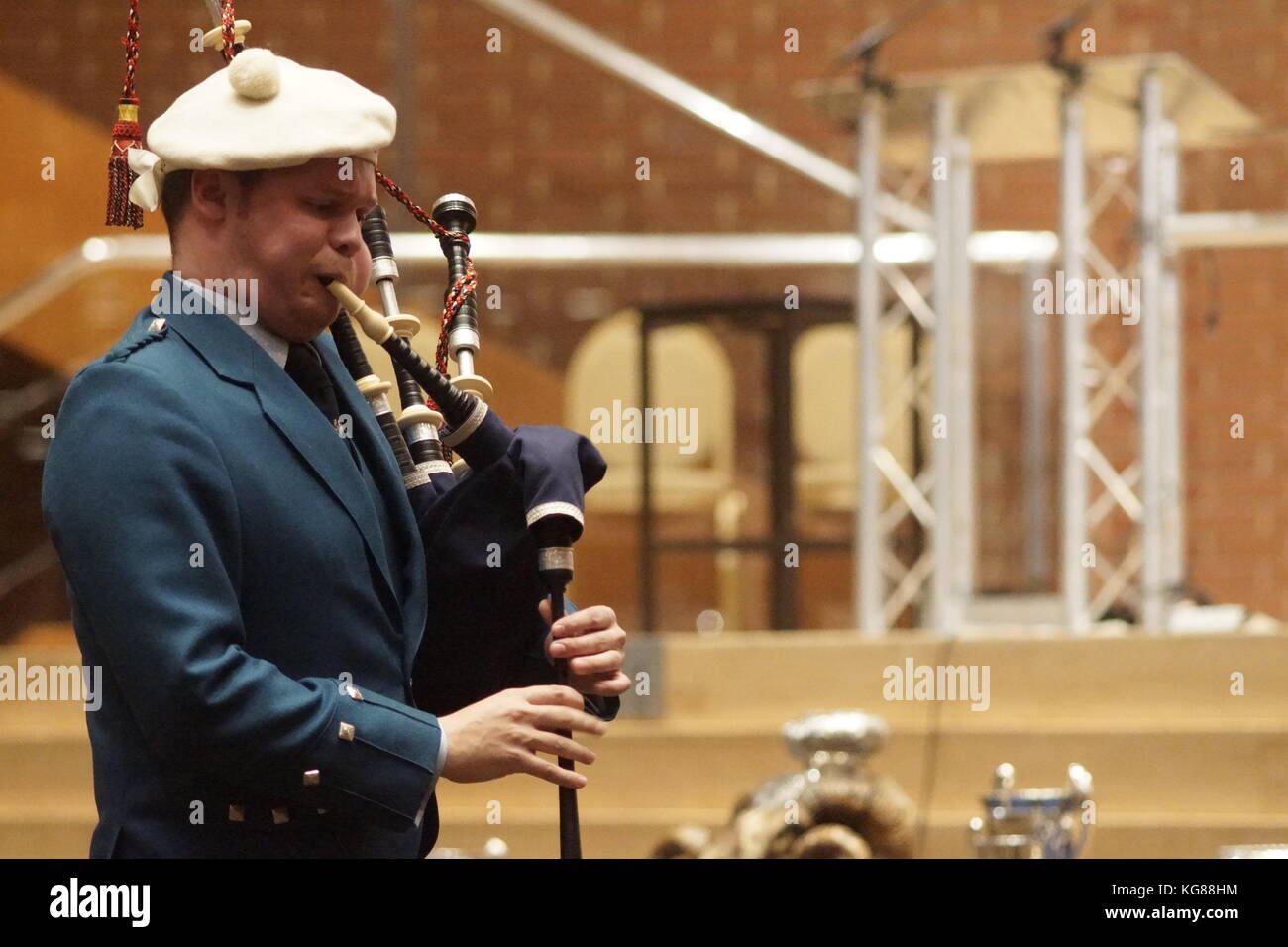 London, UK. 4th November, 2017. Bagpipe Competition at Kensington Town ...