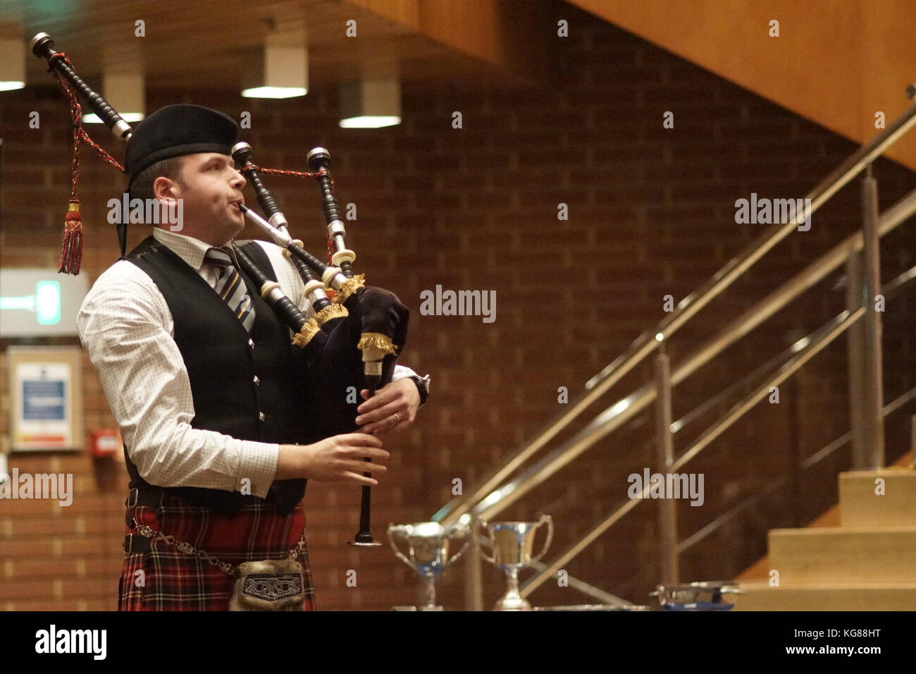London, UK. 4th November, 2017. Bagpipe Competition at Kensington Town ...