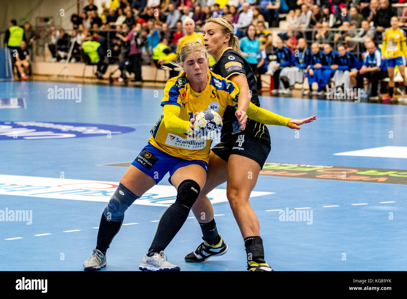 November 4, 2017: Sarah Iversen #11 (Nykobing Falster) and Isabelle ...