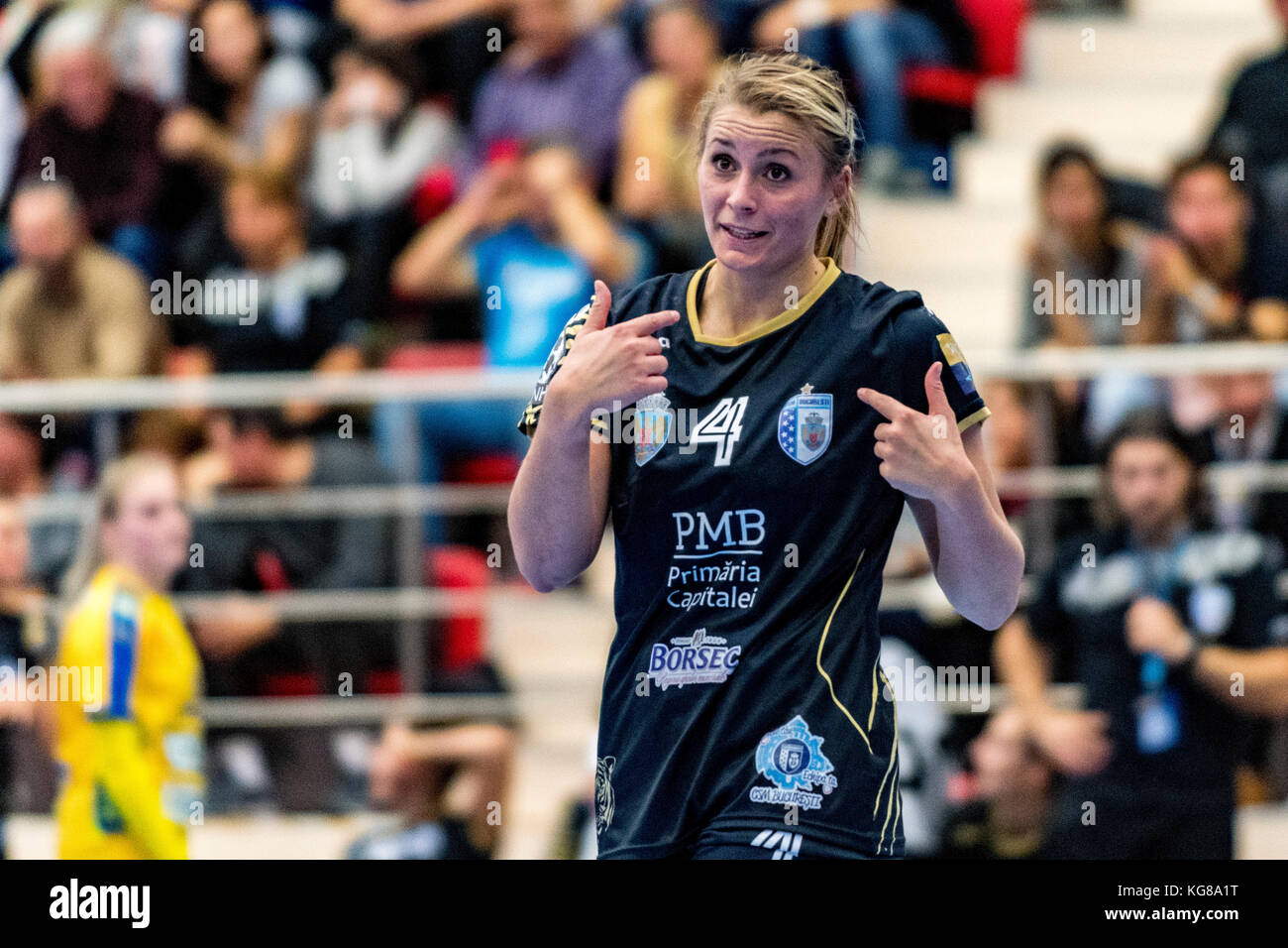 November 4, 2017: Isabelle Gulden #4 (CSM Bucharest) during the EHF ...