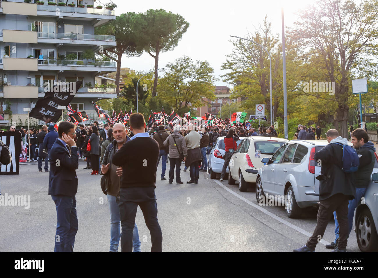 Rome, Italy 4 November 2017. Demonstration of the political movement ...