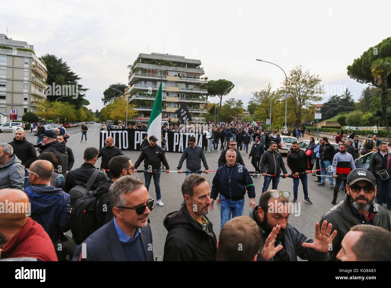 Rome, Italy 4 November 2017. Demonstration of the political movement ...