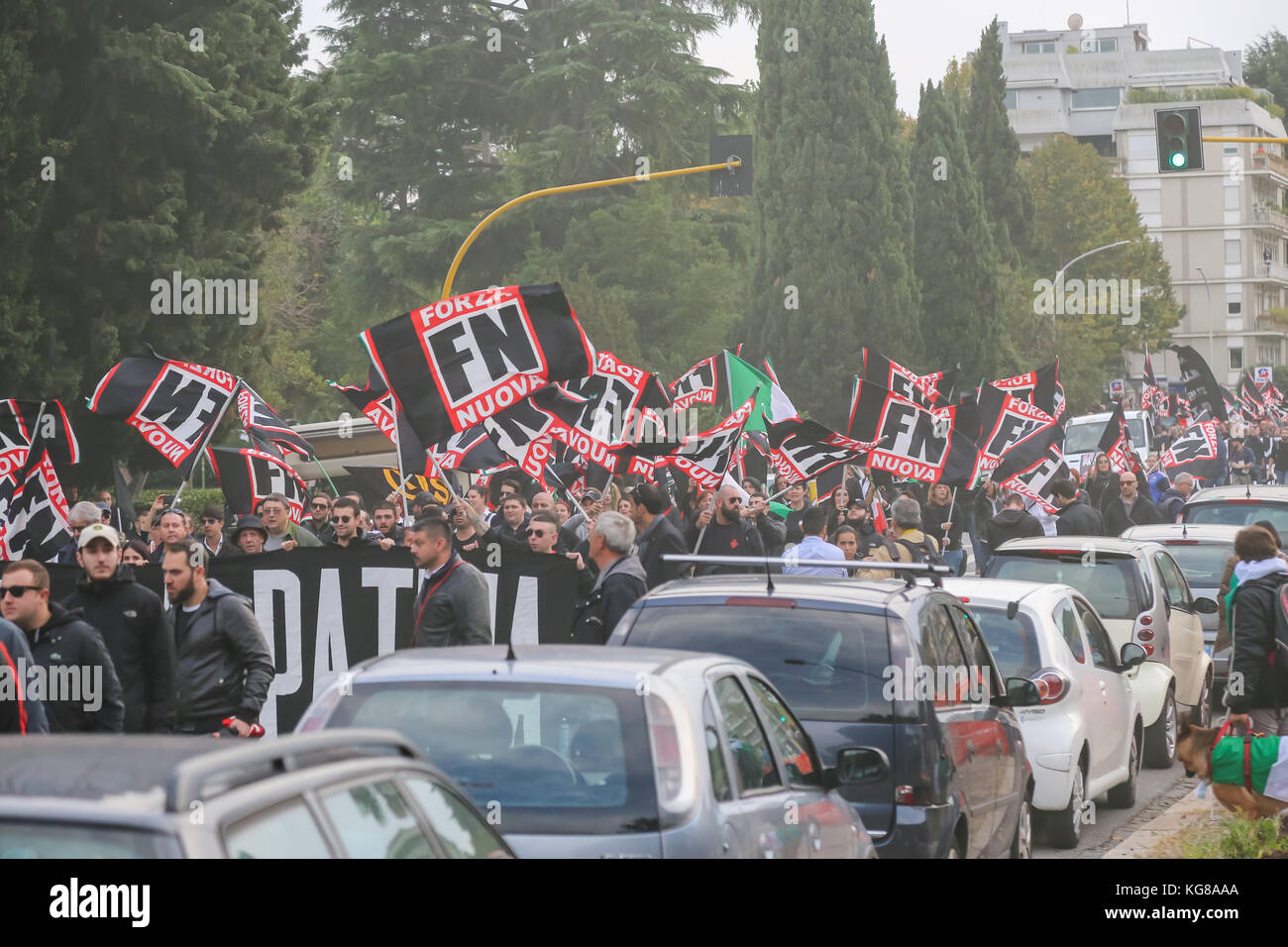Rome, Italy 4 November 2017. Demonstration of the political movement ...