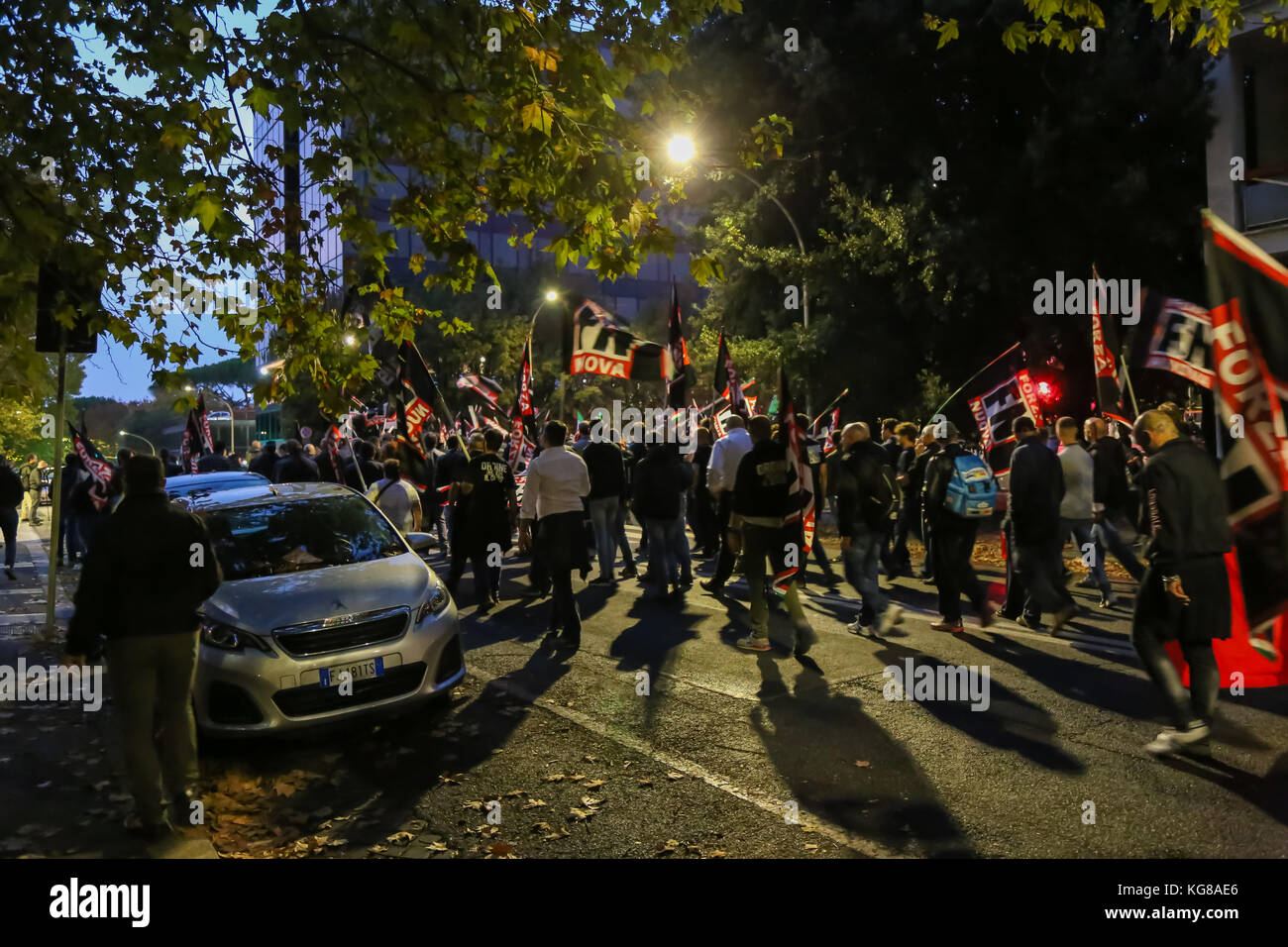 Rome, Italy 4 November 2017. Demonstration of the political movement ...